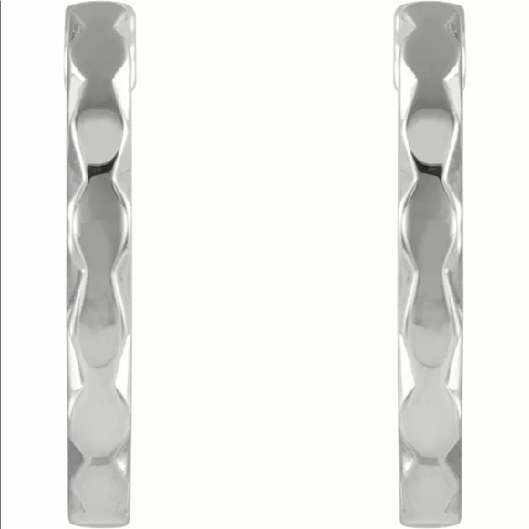 Jewelry | Silver Geometric Hoop Earrings | Poshmark